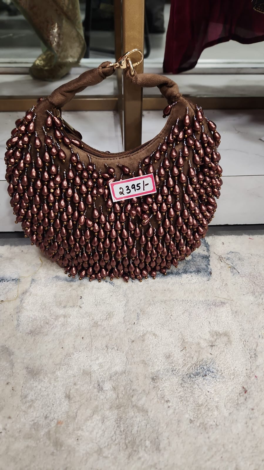 Designer moon shape crystal bags